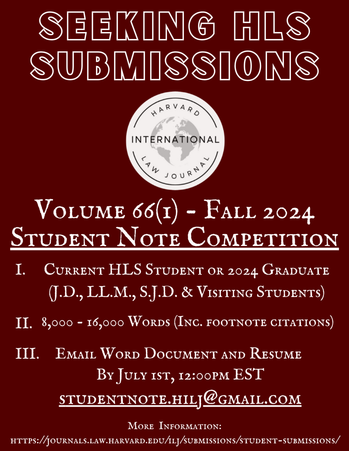 Student Note Submissions | Harvard International Law Journal
